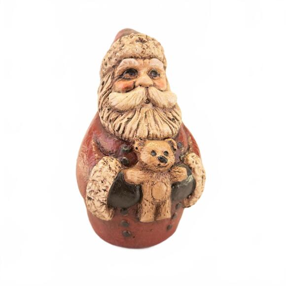Toys | Vintage Pear Shaped Santa Claus With Teddy Bear 4 Christmas ...